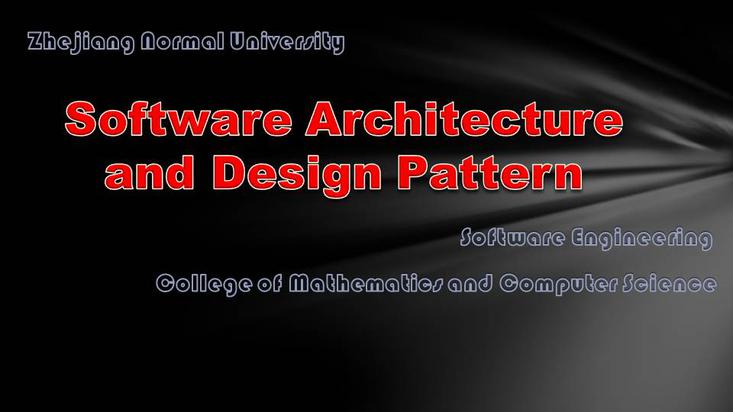 Software Architecture and Design Pattern