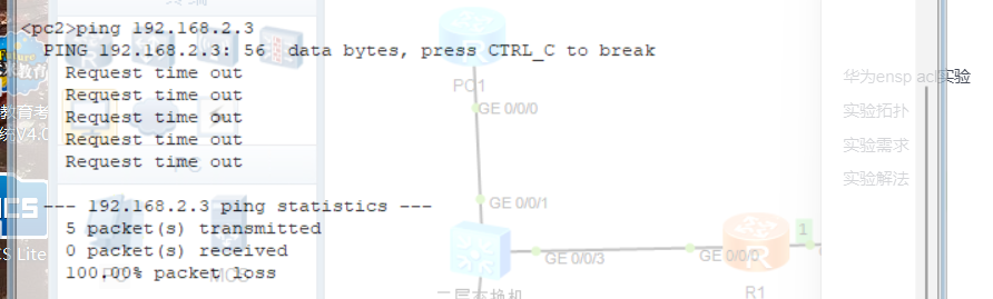 华为ensp acl实验